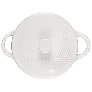 Eiffel Tower Stoneware Mini Cocotte - White