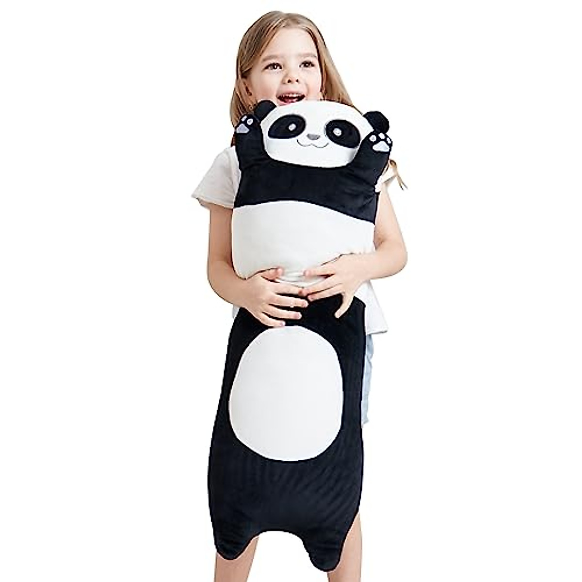 Xheimi 35.4" Cute Giant Panda Bear Plush Soft Hugging Body Pillow,Large Panda Stuffed Animals Toy Doll for Kids Birthday,Valentine,Christmas