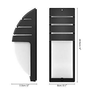 Modern Wall Lamp, Simple Semi-Horizontal LED Light, Home Aluminum Waterproof Lamp, for Corridor Aisle Garden Outdoor, Pack of 2