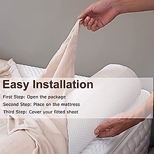 YIHATA Bed Bumpers for Toddlers 1 Pack Bed Rail for Toddlers Foam Safety Bed Guard Rail for Kids with Non-Slip Water Resistant and Washable Cover Bed Bumper for Twin, Queen, King, Full Bed