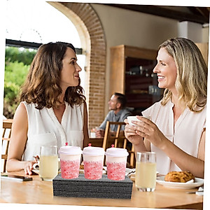 4pcs Milk Tea Drink Cup Holder Drink Packing Carrier Bottle Storage Holders Foam Cup Holder Takeout Disposable Cup Holder Coffee Cup Carrier Tray Pearl Cotton Portable re-usable
