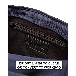 E.C.Knox Diaper Bag Backpack/Tote, with Built-in Baby Wipes Dispenser, Fold-Out Changing Pad, Stroller Hooks, 15 Pockets, Durable Nylon with Zip-Out Washable Canvas Lining, White