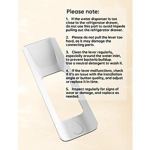 heartybay Water Dispenser Lever for Refrigerator Interior, [One-handed Portable Operation] Premium Replacement Handed Water Dispensing Lever for Whirlpool and Other Models (Clip-On Style)