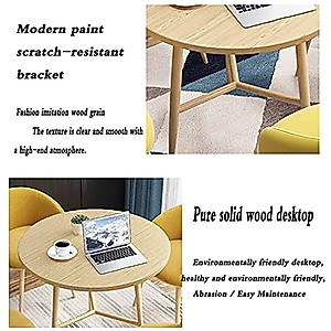 Office Business Hotel Lobby Dining Table Set, Office Table and Chair Set Hotel Reception Lounge Reception Table and Chair Set Round Table Office Hotel Living Room 1 Table 4 Chairs Tea Shop Dessert Sho