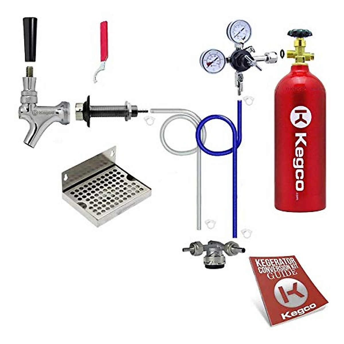 Kegco Door Mount Kegerator Conversion Kit, Single Faucet, None