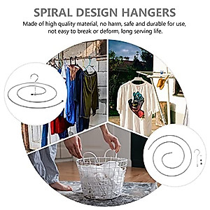 Cabilock Outdoor Rug 6Pcs Spiral Shaped Clothes Drying Rack Stainless Steel Laundry Hanger Quilt Blanket Hanger for Bed Sheet Blanket Coverlet Bath Towel Cord Organizer