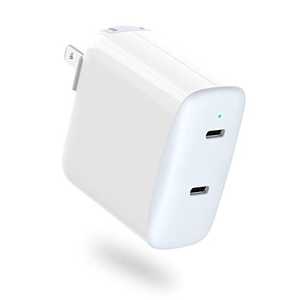 Dual USB C Charger Block for iPhone 14, 14 Pro Max, 13, 13 Pro, 12, 12 Pro, 11, 11 Pro, iPad Pro, iPad Air, Samsung Galaxy, Google Pixel, Magsafe, iWatch, AirPod, 40W / 2 x 20W USB C Wall Charger