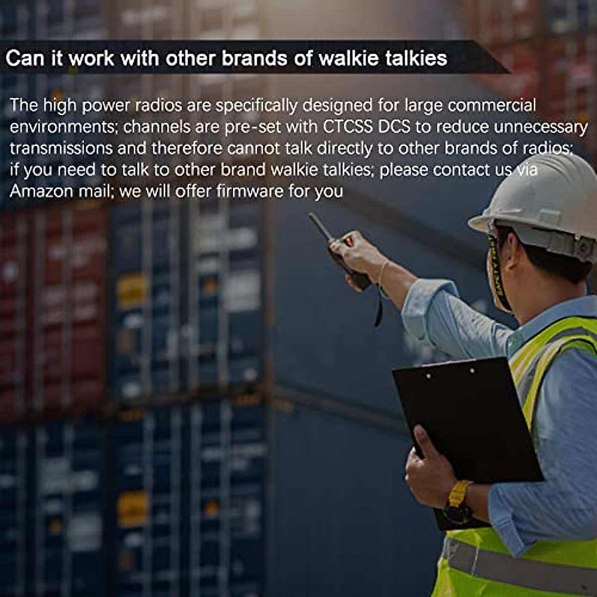 Case of 10,Retevis RT29 2 Way Radios Long Range 3200mAh Walkie Talkies Bulk VOX Security High Power Walkie Talkies Rechargeable for Warehouse,Construction