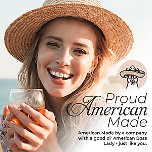 Loco Llama Boss Lady Off Duty Stemless Wine Glass | 17oz Tumbler with Inspirational Quote | Embellished with Real Gold | Self Care Gift For Working Women, Entrepreneurs & Business Owners