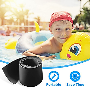 Kayak Patches Raft Patch PVC Inflatable Repair Rafts Waterproof Boat Repair Patches for Inflatable Raft Boat Canoe Kayak (Black)