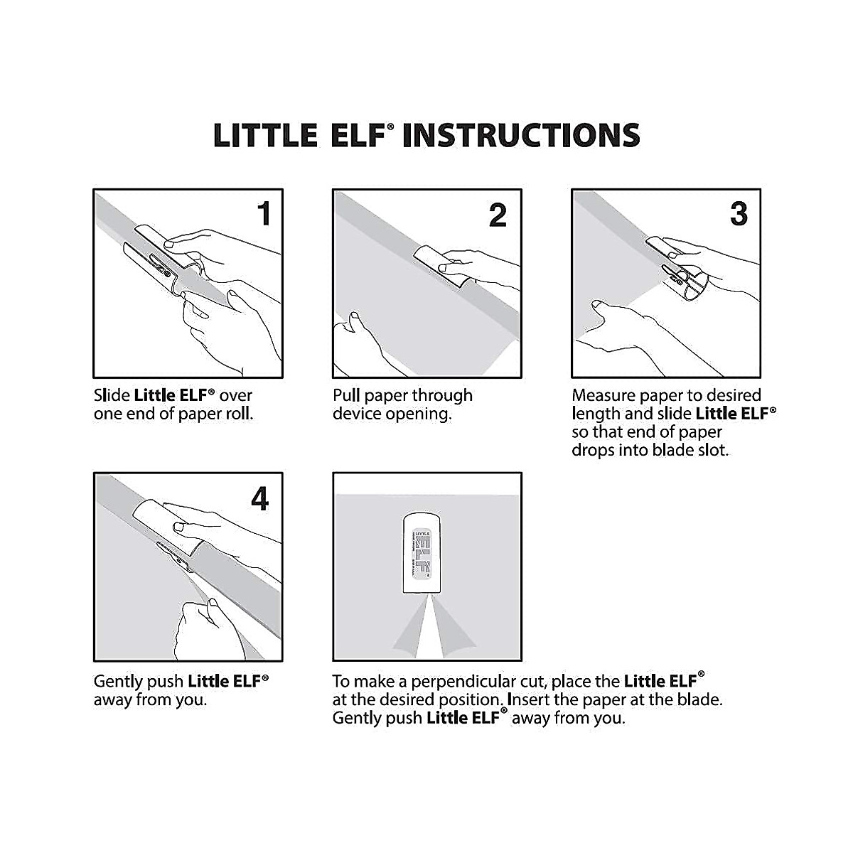 Little ELF The Original Gift Wrap Cutter (2-Pack) | As seen on Shark Tank | Holiday Wrapping Paper Cutter