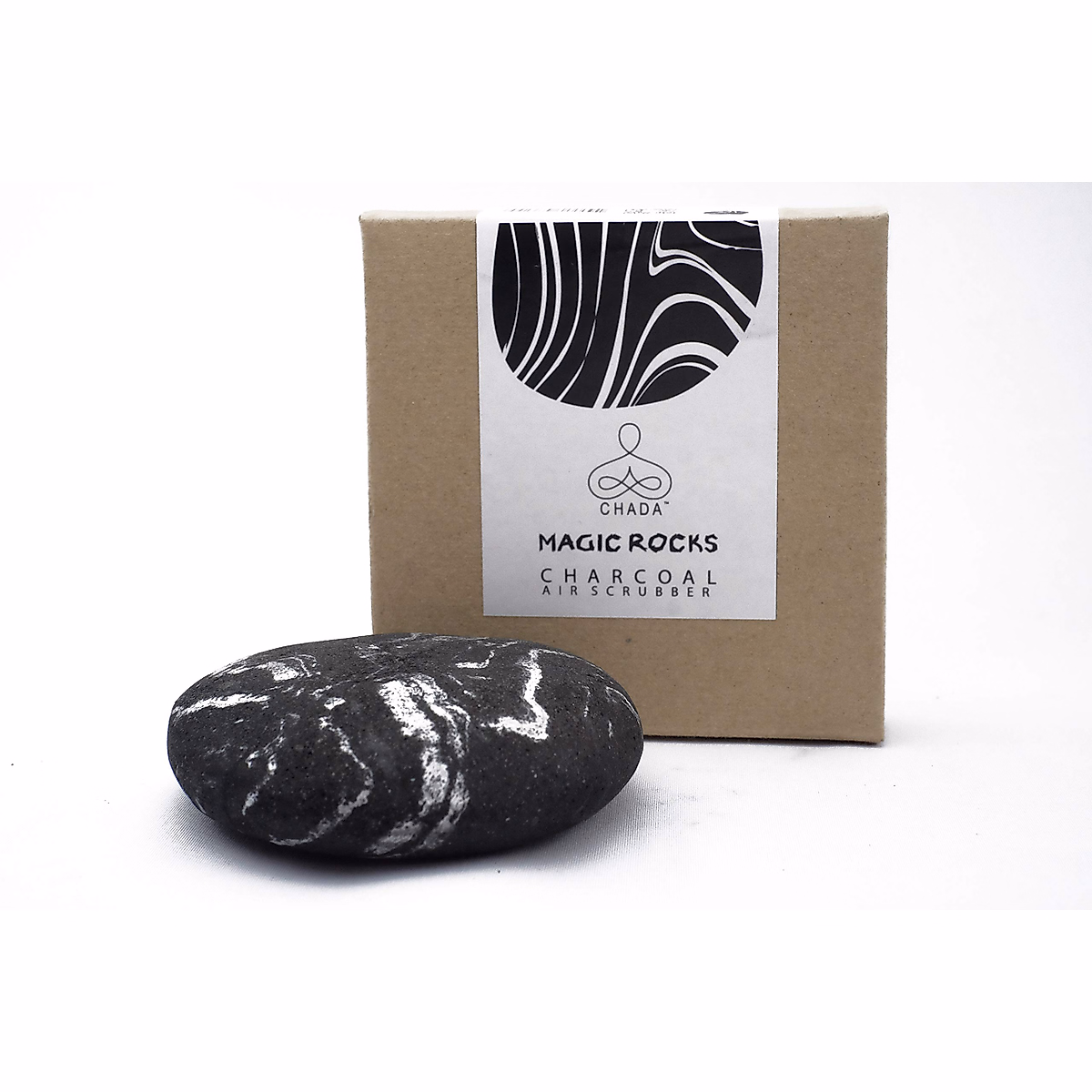 Chada Magic Rocks : Charcoal Air Freshener, No Chemicals,100% Activated Tropical Charcoal, Fragrance-Free Deodorizer, Natural Room Odor Eliminator, Air Purifier, Neutralizer,Absorb Smoke Smell,1x180g