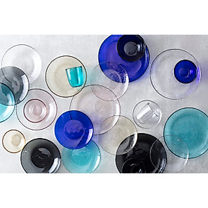 Los Cabos Glass Dinnerware and Drinkware Collection Clear 8.6 Inch Coupe Entrée Bowl, 25oz (Set of 4)