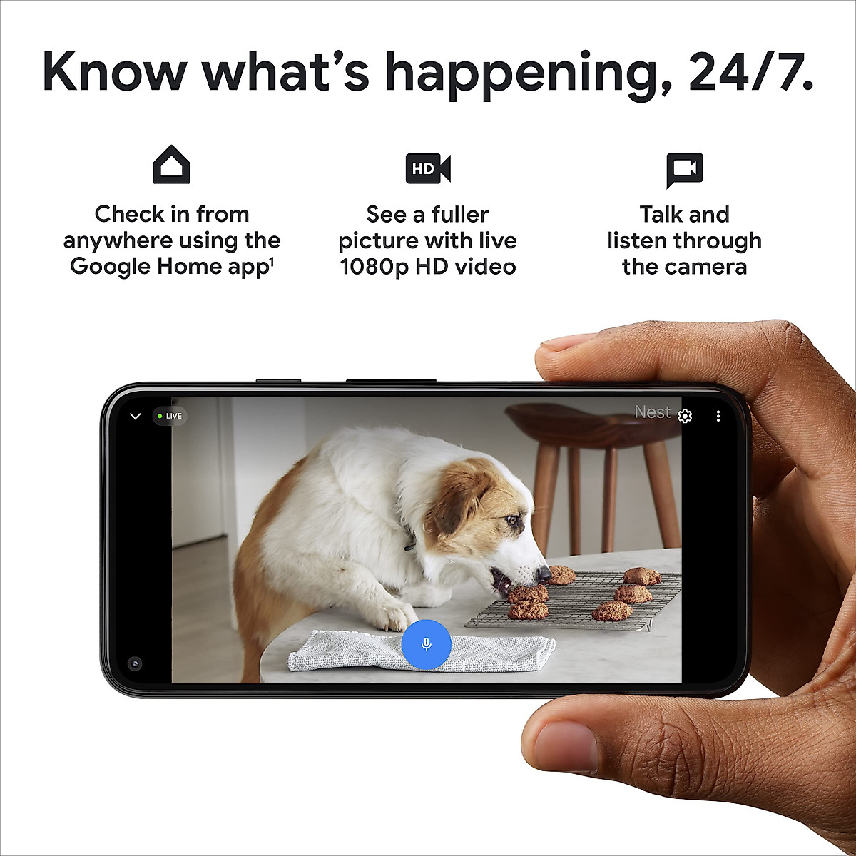 Google Nest Security Cam (Wired) - 2nd Generation - Snow (Renewed)
