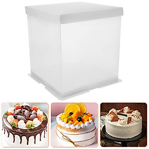 Kichvoe 5pcs Clear Cake Box 6 inch Transparent Bakery Boxes Plastic Cake Carrier with Lid Food Box Cupcake Cake Container Cake Packing Case for Wedding Birthday Christmas