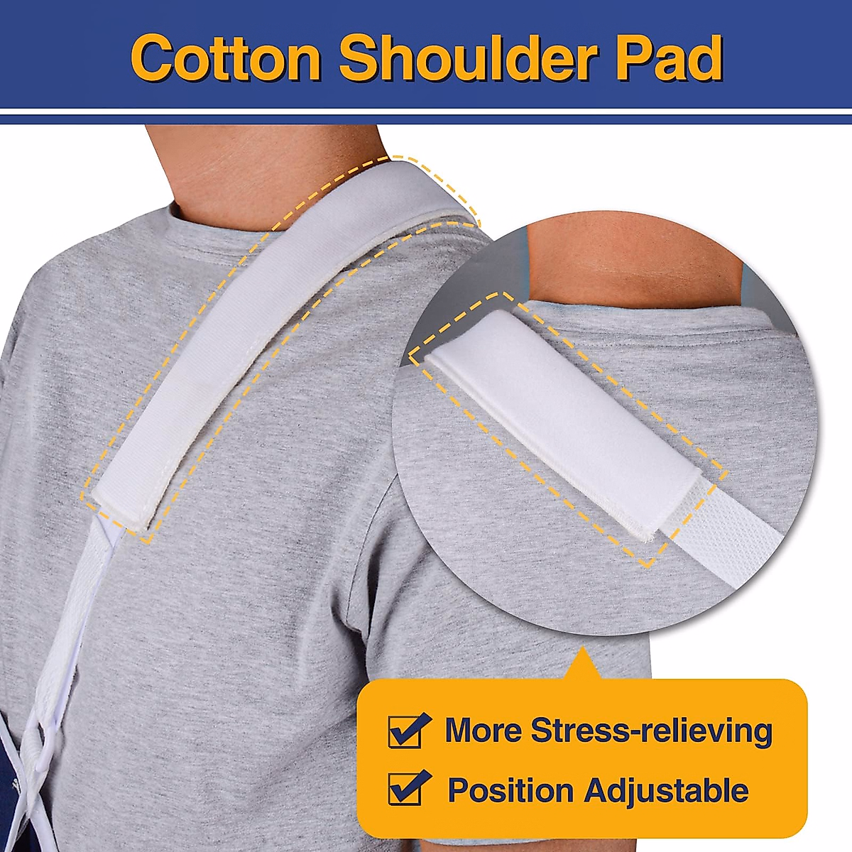 Ultrassist Arm Sling for Shoulder, Elbow, Wrist Injuries, Arm Sling Suitable for Adults with Lightweight and Breathable - Large Size