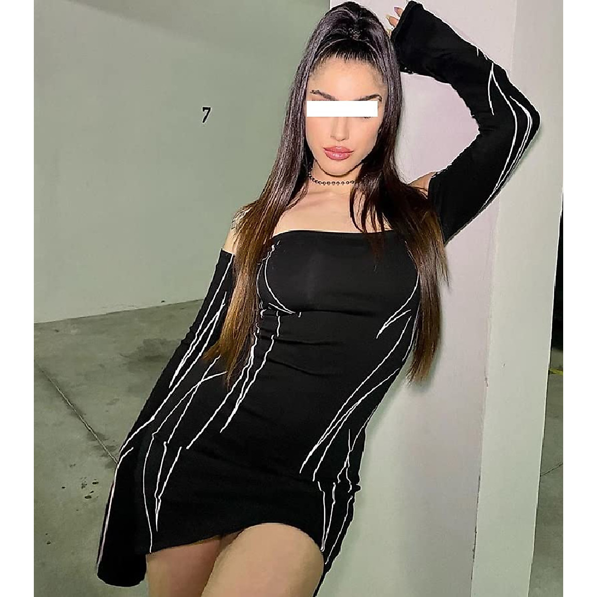 Faretumiya Women Off Shoulder Mini Sweater Dress Knit Bodycon Long Sleeve Off Shoulder Short Dress Y2k Ribbed Pullover Tunic Dress（Sexy Black，Small）