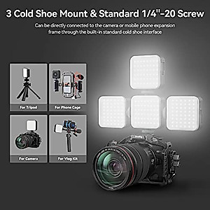 SmallRig P108 RGB Video Light,Portable LED Camera Lights 360° Full Color Photography Lighting w 3 Cold Shoe, 2500mAh Rechargeable On-Camera Video Light Panel 2700K - 6500K for YouTube, Vlogging 4055