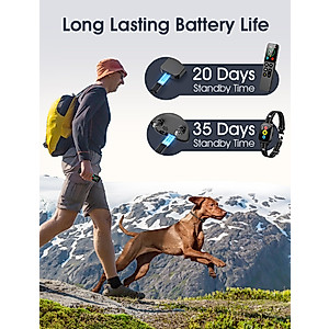 Dog Training Collar with Remote, Smart Dog Shock Collar with 3 Training Modes and Training Icons, Waterproof Electric Dog Shockers for Large and Medium Dogs (8-120 LBS)