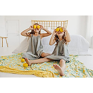 Copper Pearl Jumbo Premium Knit 3 Layer Stretchy Throw Blanket Lemon