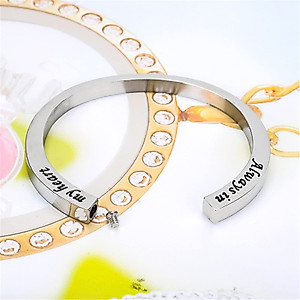 Cremation Urn Bracelet Engraved Always in My Heart Memorial Stainless Steel Waterproof bracelet
