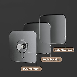 Daewiutr Adhesive Wall Hooks 13lb Max, Picture Hangers Without Nails 14PCS