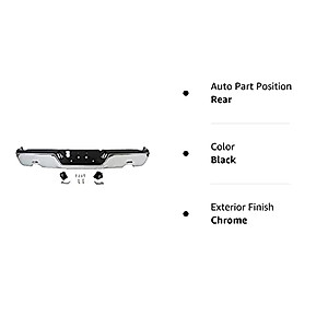 ACANII - For 2009-2018 Dodge Ram 1500 w/ Dual Exhaust w/o Sensor Holes Chrome Steel Rear Step Bumper Complete Assembly