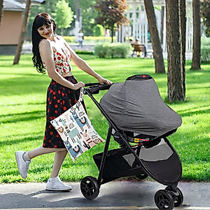 AUUXVA 2pcs Wet Dry Bags Waterproof Tropical Cactus Llama Alpaca Cloth Diaper Bag Reusable with Two Zippered Pockets Travel Beach Pool Daycare Items Yoga Gym Washable Bag for Swimsuits Wet Clothes