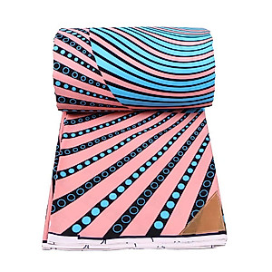 Bright Polyester African Print Fabric 6 Yard Material for Ankara Dress FP6097