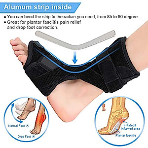 Plantar Fasciitis Foot Splint Compression Socks Kit, Night Foot Support Dorsal Splint, Orthotic Foot Drop Brace Day for Men & Women Achilles Tendinitis, Drop Foot, Heel Spurs, Heel Pain Relief