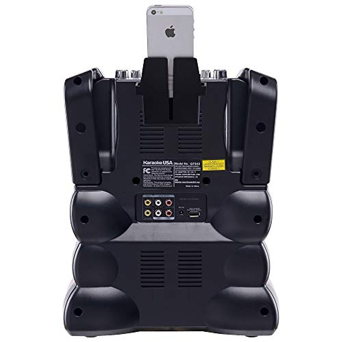 Karaoke USA GF842 DVD/CDG/MP3G Karaoke Machine with 7" TFT Color Screen, Record, Bluetooth and LED Sync Lights