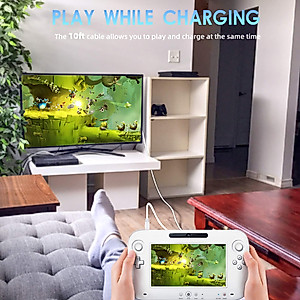 2Pack 10FT Charger Cable for Wii U Gamepad, AC Power Adapter Charger Cord for Nintendo Wii U Gamepad Remote Controller