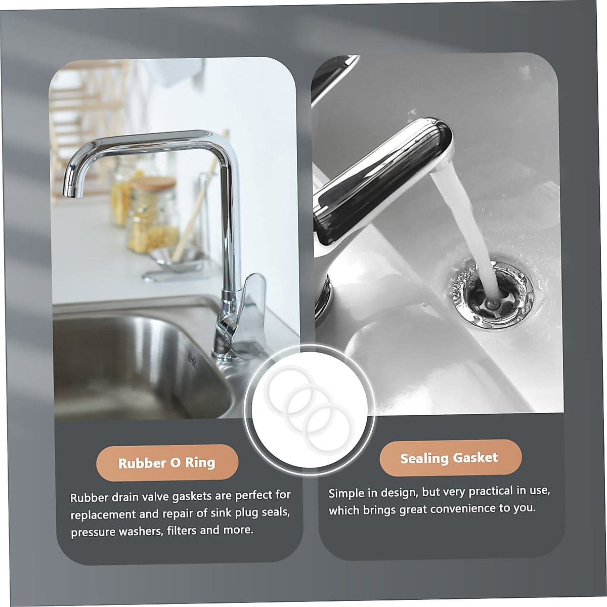 Veemoon 3pcs Basin Plug o Ring Bathroom Mounting Ring Bathroom Sealing Washers Bath Tub Accessory Mounting Ring for Vessel Bathroom Sealing Gasket Tub Plug Bath Sink Cover Rubber Valve