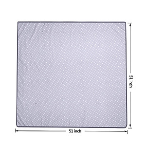 UBBCARE Splat Mat for Under High Chair Floor Mat Baby Waterproof Anti-Slip Splash Mess Mat Portable Play Mat and Table Cloth 51"