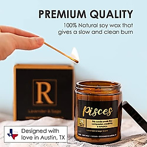 Pisces Candle, Zodiac Candles, Zodiac Signs Pisces Candles Women, Pisces Astrology Gifts for Women, Lovers Pisces Zodiac Stuff, Pisces Gifts for Women, Pisces Birthday Candle, Zodiac Gifts for Women