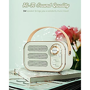 Greadio Retro Bluetooth Speaker, Vintage Speaker with Cute Old Fashion Style, Good Sound, Bluetooth 5.0, TF Card, AUX Input, USB Drive MP3 Player for Home,Outdoor,Travel,Party,Gift (Green)