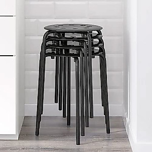 IKEA Marius Home, Study & Office Stool (45 cm, Black)