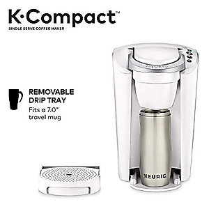 Keurig K-Compact Single-Serve K-Cup Pod Coffee Maker, White