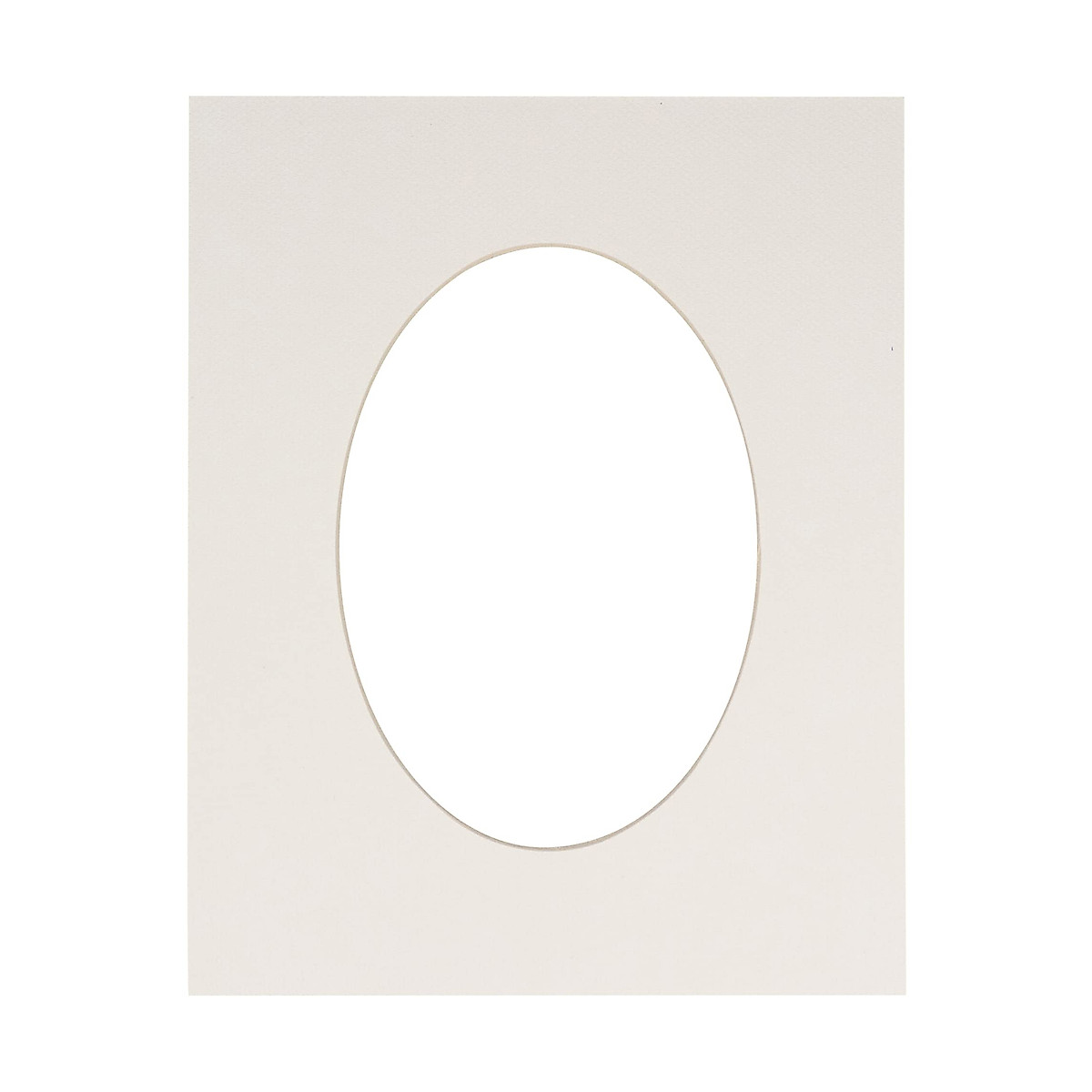 11x14 Mat Bevel Cut for 9x12 Photos - Precut Textured White Oval Shaped Photo Mat Board Opening - Acid Free Matte to Protect Your Pictures - Bevel Cut for Family Photos, Pack of 1 Matboard