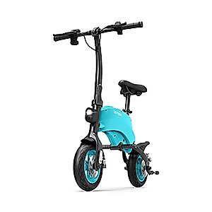Jetson LX10 Folding Electric Ride-On - Includes Easy Folding Mechanism, 250 Watt Motor, Top Speed of 15.5 mph, Twist Throttle, 10" Wheels, With Pegs, Blue, JLX10-BLU