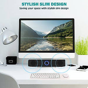 TAOTOSUNE Computer Speakers, USB Powered PC Speakers Wired Stereo Desktop Speakers for Computer, Desktop, Laptop, PC, Pad, Cellphone [2025 Version]