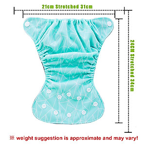 Thank u Mom Pocket Newborn Cloth Diapers for Less Than 12pounds Baby 4 Pack (Triangle) Small