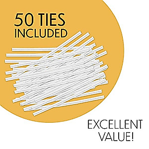 Perforated Plastic Bags For Vegetable Fruit Produce Grape Cherries Storage Bags With Ties, 50 Pack