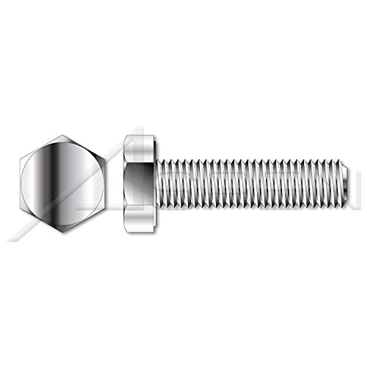 (50 pcs) M20-2.5 X 25mm, DIN 933 / ISO 4017, Metric, Hex Head Cap Screws Bolts, Full Thread, A2 Stainless Steel