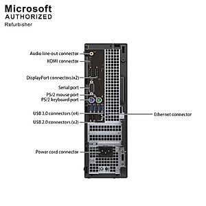 Dell OptiPlex 7050 Small Form Factor Business Desktop Computer (Intel Core i5-6500, 8GB DDR4, 256GB SSD, DVD) Windows 10 Pro (Renewed)