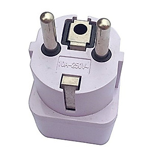 ANRANK UE3360AK 2 Packs Universal AU US UK to EU Europe Plug AC 250V Power Travel Adapter White