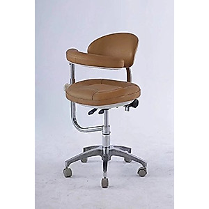 Aphrodite Dental Stool Assistant Stool Dental Assistant Chair Micro Fiber Leather Height Adjustable by Purple-Violet