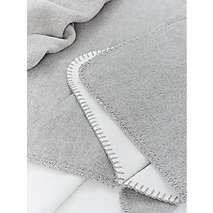 Arus Home Collection Cotton Blend Double Sided Reversible Luxury Throw Blanket Gray-Ivory 60"X80"