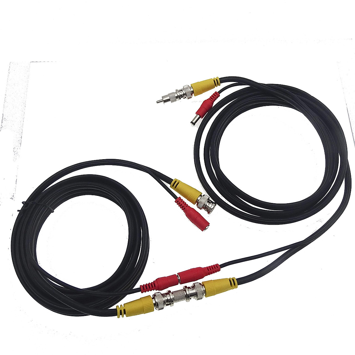 hosecurity New Pre-Made All-in-One Siamese RG59 BNC Video and Power CCTV Security Camera Cable for HD AHD DVR SDI Camera Connection (RG 59 HD Cable, 1X6.6ft) (Black)