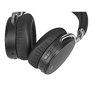 Monoprice Bluetooth Headphones with Active Noise Cancelling, 20H Playback/Talk Time, with The AAC, SBC, Qualcomm aptX, and Qualcomm aptX Low Latency Audio codecs,Black